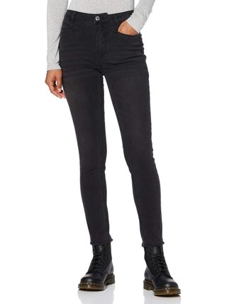 Only Damen ONLCHRASSY HW SK ANK GUA Jeans, Black Denim, 28/32