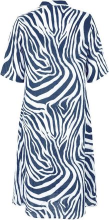 Doris Streich Sommerkleid aus Leinen mit Grafik-Print