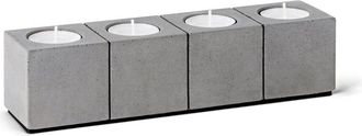Korn Produkte Kerzenleuchter - Kerzenständer aus hochwertigen Beton, für Vier Teelichter, modern und schlicht gestaltet