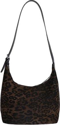 Generic Sac fourre-tout imprim&eacute; l&eacute;opard de grande capacit&eacute; pour femme, voyage, shopping et usage quotidien, caf&eacute;, 13.78x8.66x5.12inch