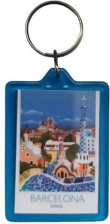 Generic Porte-clés Barcelone Espagne fait main souvenir voyage vacances ville idée cadeau multicolore taille unique, Multicolore, taille unique