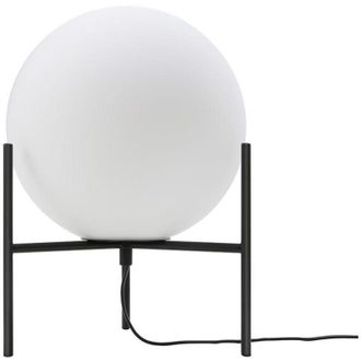 Vente-Unique Vente-unique - Lampe à poser globe sur pied - d. 25 x h. 35 cm - Noir et blanc -barlow