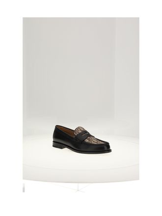 Dior Mens Loafers Granville Oblique Brown