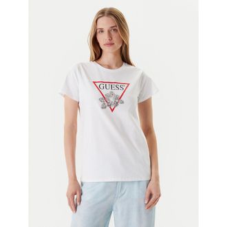 Guess T-Shirt W5YI38 I3Z14 Wei&szlig; Regular Fit