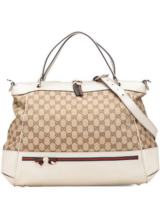 Gucci sac à main Mayfair en toile GG (2000-2015) - Marron