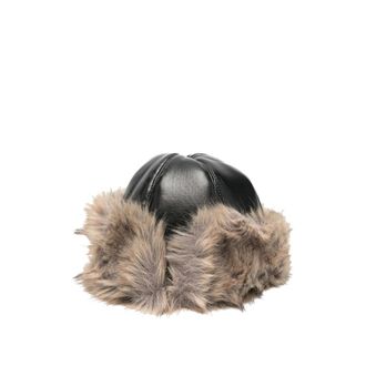 STAND Sable Faux-fur Trim Hat