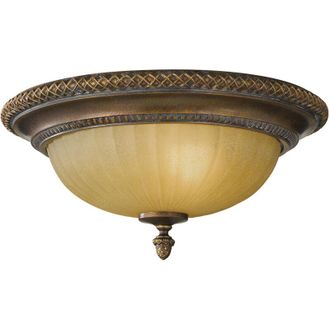 Feiss Feiss - Elstead Kelham Hall - 2 Light Flush Deckenleuchte Gold, Bronze, E27