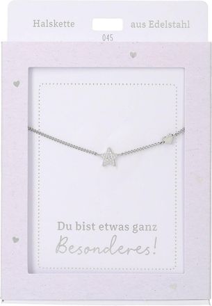 Depesche Damen Halskette mit Herz-Anh&auml;nger, Silberfarbend oder Goldfarbend, 42-47cm Verstellbar, in verschiedenen Varianten mit Symbolen, Buchstaben oder Stern