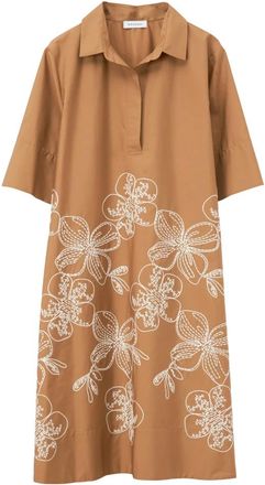 Rosso35 Rosso35, Femme, Robes, Brun, Taille: 40 FR Robe Popeline Broderie