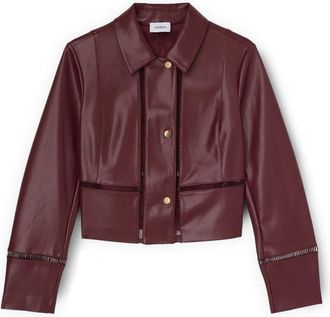 Motivi Femme, Vestes, Rouge, Taille: 42 FR Veste Courte avec D&eacute;tails Perfor&eacute;s