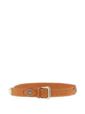 Ermanno Scervino metal-coin leather belt - Braun