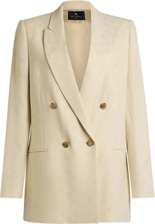 Etro Femme, Vestes, Beige, Taille: 34 FR Blazer crois&eacute;