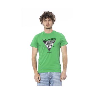 Cavalli Homme, Tops, Vert, Taille: L T-shirt &agrave; col rond