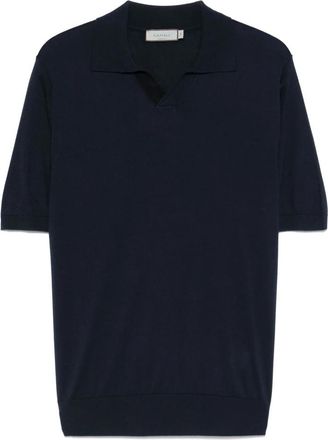 Canali Homme, Tops, Bleu, Taille: 4XL Polo en Coton M&eacute;lang&eacute;