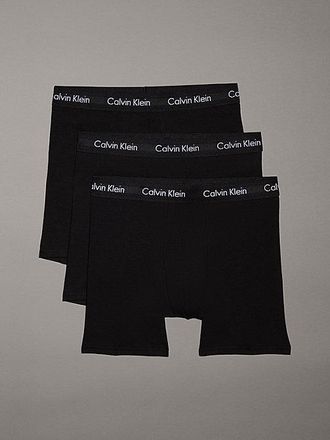 Calvin Klein 3er-pack Lange Boxershorts - Cotton Stretch - Black W. Black Wb - Herren - XL