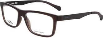 HUGO BOSS Lunettes de Vue BOSS 0870 05A MATT BROWN DARK RUTHENIUM 54/17/145 Homme