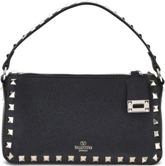 Valentino Garavani Rockstud Zip-Up Schultertasche - - Bags - Damen - Schwarzk - ONE SIZE