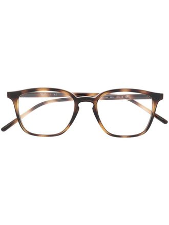 Ray-Ban Eckige Brille in Schildpattoptik - Braun