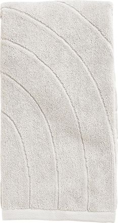 Zone Denmark Time Handtuch, Gästehandtuch aus 100% Baumwolle, Hochwertiges Handtuch fürs Badezimmer, 100 x 50 cm, Soft Grey (Grau)