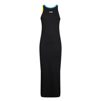 Msgm Damenbekleidung Kleid Schwarz Fs25 - - Dresses - Damen - Schwarzk - S