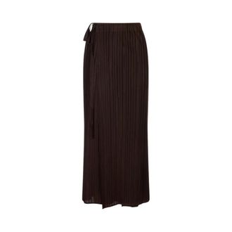 Meimeij Femme, Pantalons, Brun, Taille: 36/38 FR Wide Pantalons