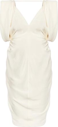 Versace Femme, Robes, Beige, Taille: 40 FR Crepe Marocaine Silk Midi Dress