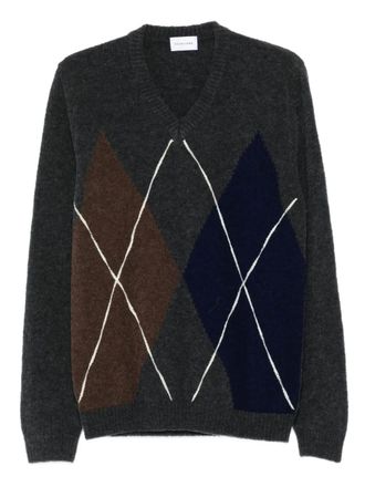 Scaglione Pullover mit V-Ausschnitt - Grau