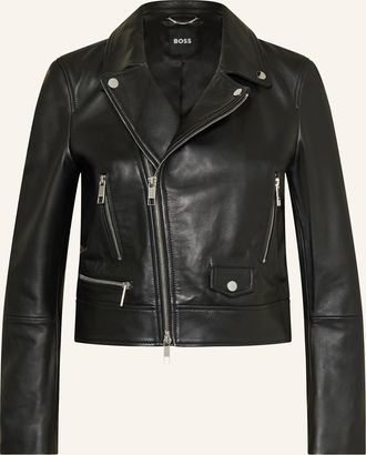 HUGO BOSS Lederjacke Sayuri schwarz