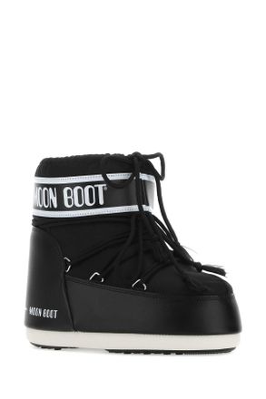 Moon Boot Unisex Black Nylon Icon Low Ankle Boots Stivali