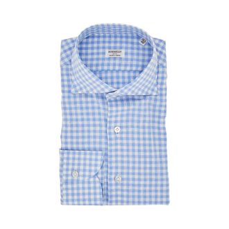 Borriello Check cotton and linen shirt Man 41