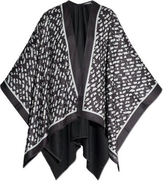 Emporio Armani Femme, Vestes, Noir, Taille: ONE Size Cape Jacquard Double Face
