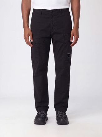 C.P. Company C. P. COMPANY Pantalon cargo en coton stretch &agrave; jambe droite avec logo