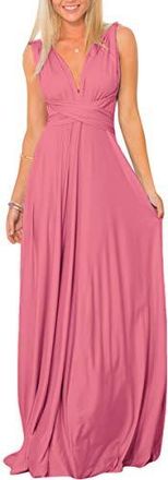 Ibtom ObeeII Robe de Soirée Élégante pour Femme - Taille Haute, Convertible de Plusieurs Façons, Demoiselle dHonneur, Formelle, Longue - S