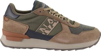 Napapijri Stab-Sneaker f&uuml;r Herren (l&auml;ssige Halbschuhe), Blau, Gr&uuml;n, Braun, Beige, Beige Grau Grau Braun, 44 EU