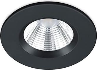 Trio Trio Leuchten Zagros 650710132 Spot LED encastrable en m&eacute;tal noir mat avec 1 LED 5,5 W