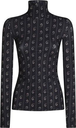 Tory Burch Oberteil mit geometrischem Print - Blau