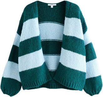 Next Strickjacke Weiche Strickjacke im Grobstrick mit Wolle (1-tlg)