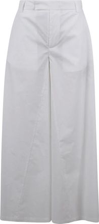 Federica Tosi Femme, Pantalons, Blanc, Taille: 34 FR Pantalon &agrave; jambes larges
