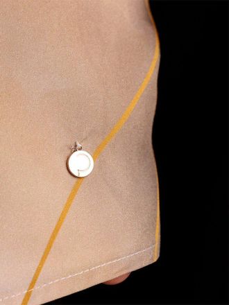 Cr&eacute;ation L Klassische Bluse Seiden-Viskose-Bluse Kurzarm