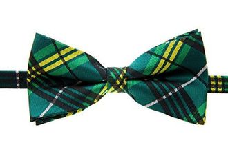 Retreez Noeud papillon pr&eacute;-nou&eacute; en microfibre tiss&eacute;e &agrave; carreaux classique &eacute;l&eacute;gant (12,7 cm), vert, taille unique