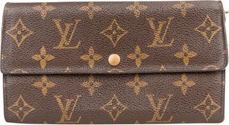 Louis Vuitton Portemonnaie - Louis Vuitton Canvas Monogram Sarah Wallet - Gr. unisize - in Braun - f&uuml;r Damen