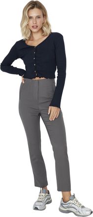Trendyol Trendyol Damen TWOSS20PL0515 Hose, Anthrazit, 38