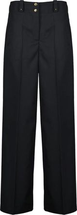 Moncler Femme, Pantalons, Noir, Taille: 40 FR Wide Pantalons