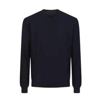 Fay Rundhals-Strickware - - Knitwear - Herren - Blau - 2XL