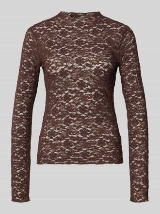 Jake*s Langarmshirt mit transparenter Spitze