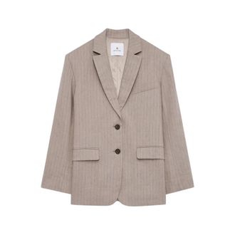 Anine Bing Quinn Blazer - - Jackets - Damen - Beige - L