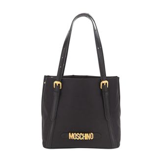 Moschino Metallic Letters Nylon Shopper - - Bags - Damen - Schwarzk - ONE SIZE