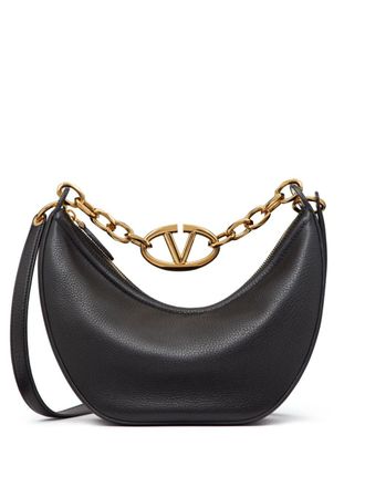 Valentino Garavani petit sac Moon Hobo à détail VLogo - Noir