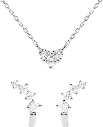PD Paola Halskette - 925er Sterlingsilber Schmuck-Set - Gr. unisize - in Silber - für Damen