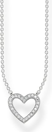 Thomas Sabo Thomas Sabo Damen Kette Herz Anhänger Zirkonia 925 Sterling Silber KE1554-051-14-L45v